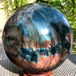 Extra Large Labradorite Sphere/labradorite Ball/shiny Polished ...
