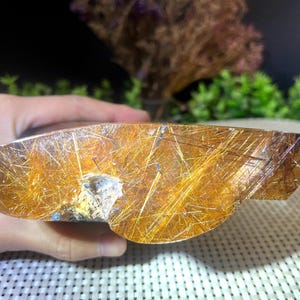 Rare Large Clear Golden Rutilated Inclusions Quartz Point/crystal Tower ...