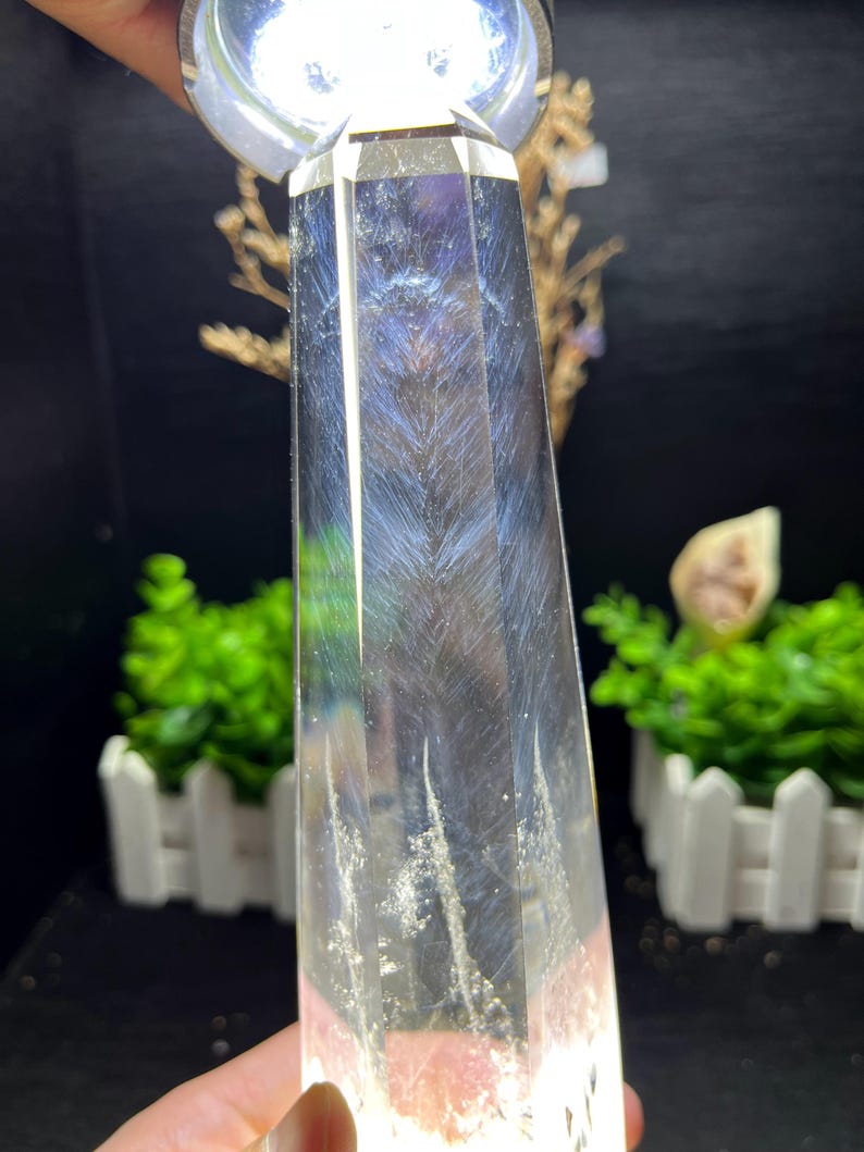 Clear Quartz Crystal Generator"blue Needle"/natural Stunning Water ...