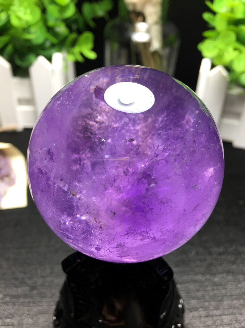 Natural Large Top Clear Amethyst Ball/crystal Sphere/amethyst - Etsy