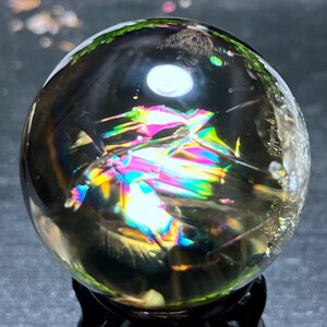 Natural Large Rainbow Citrine Quartz Crystal Sphere/citrine Ball/chakra ...