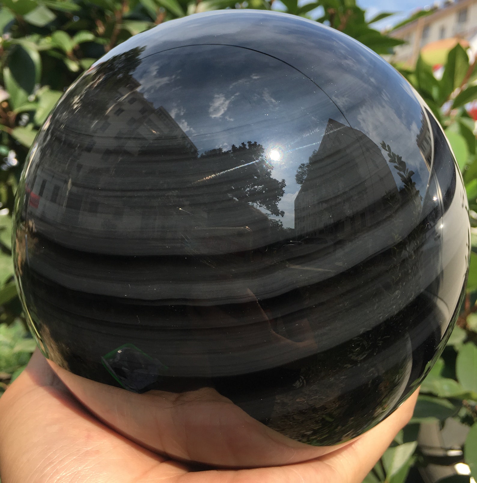 Extra Large Gold Sheen Obsidian Sphere/natural Black Obsidian - Etsy