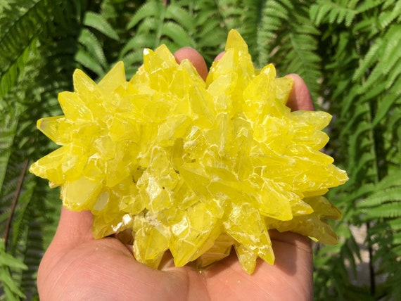 Top Natural Raw Crystal Specimen-Fascinating Yellow native Sulfur ...