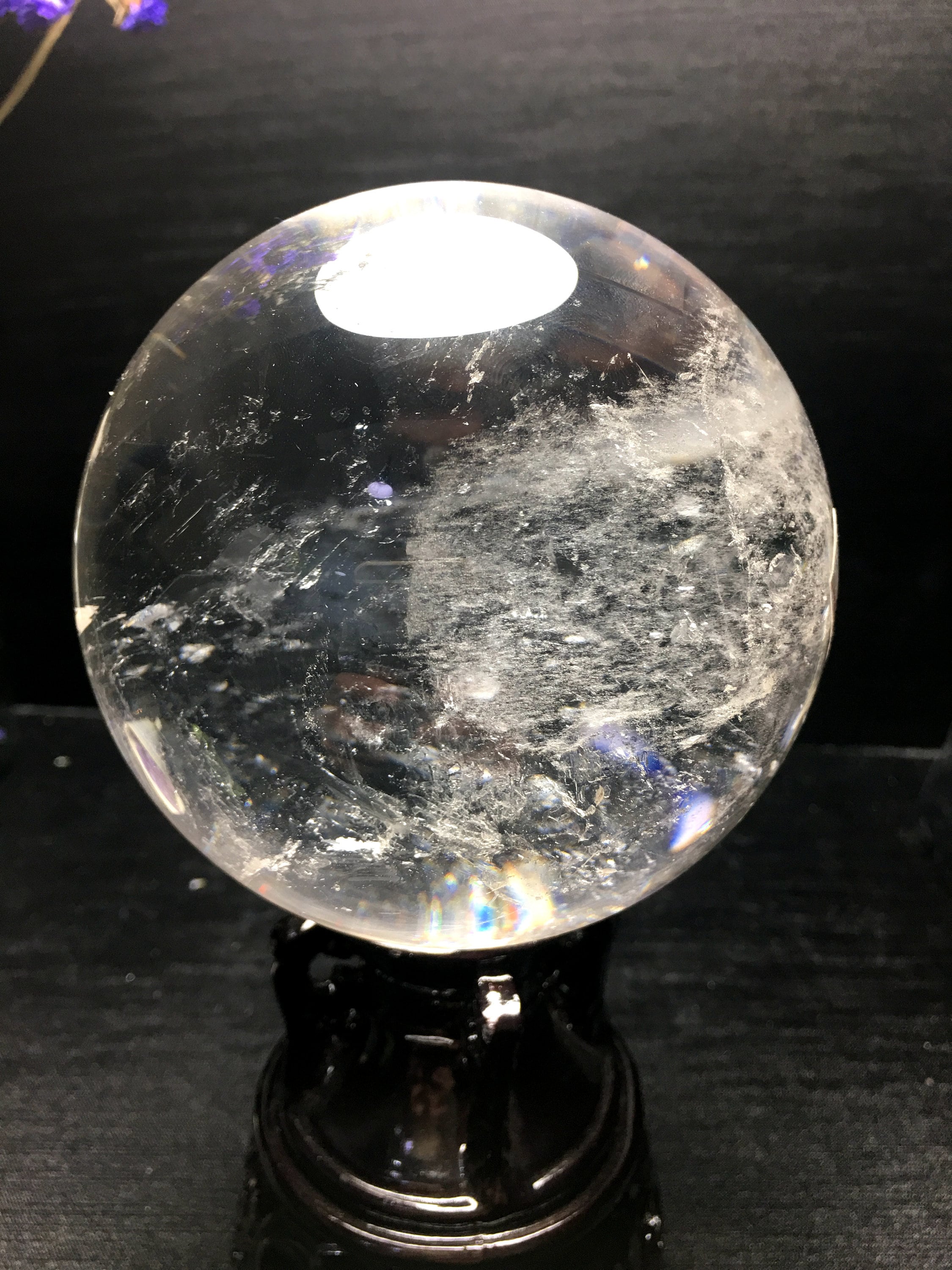 Rare Natural Water Clear Crystal Quartz Sphere /Crystal | Etsy