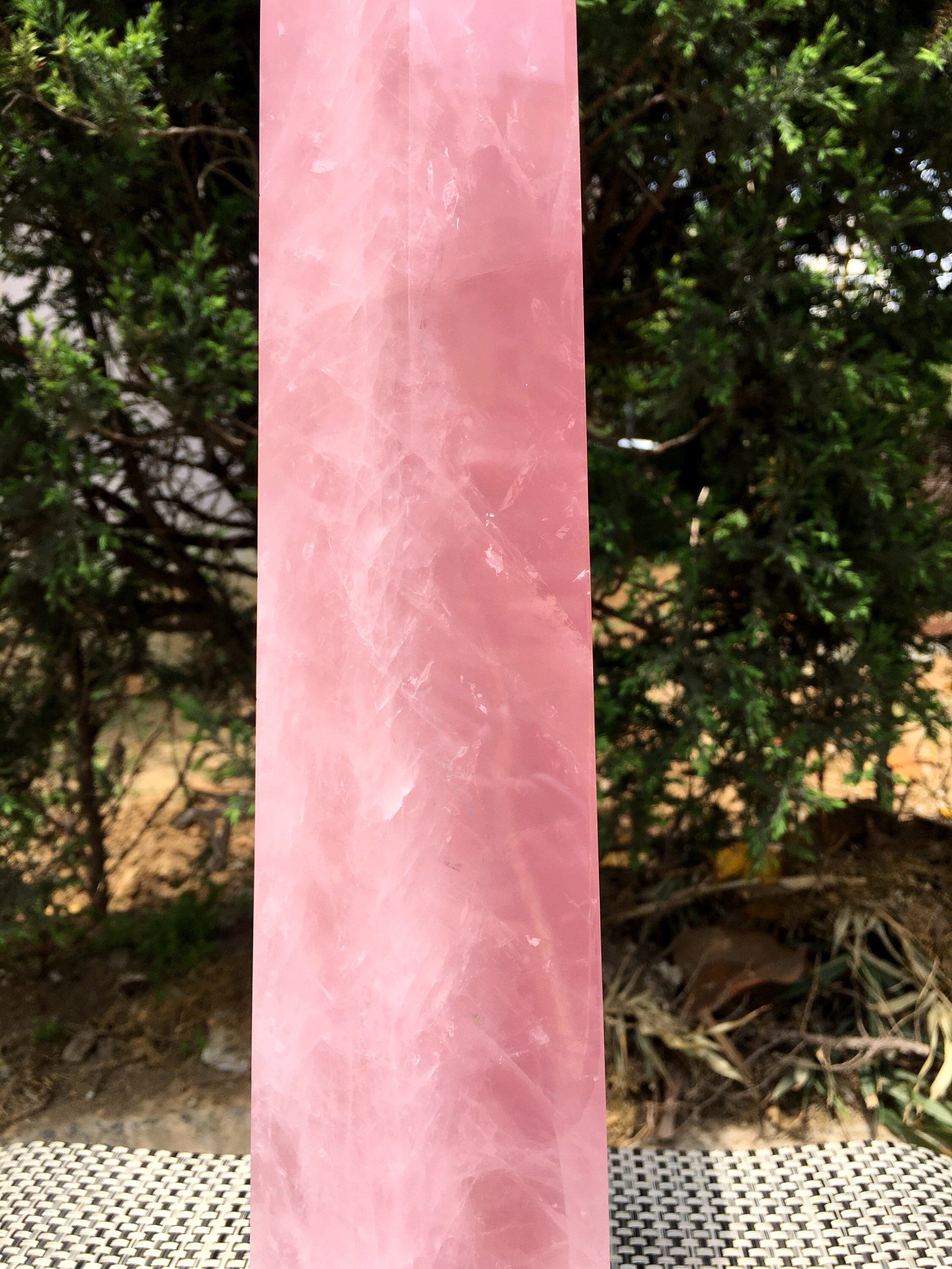 Clear Rainbow Rose Quartz Crystal Tower/pink Quartz Crystal | Etsy