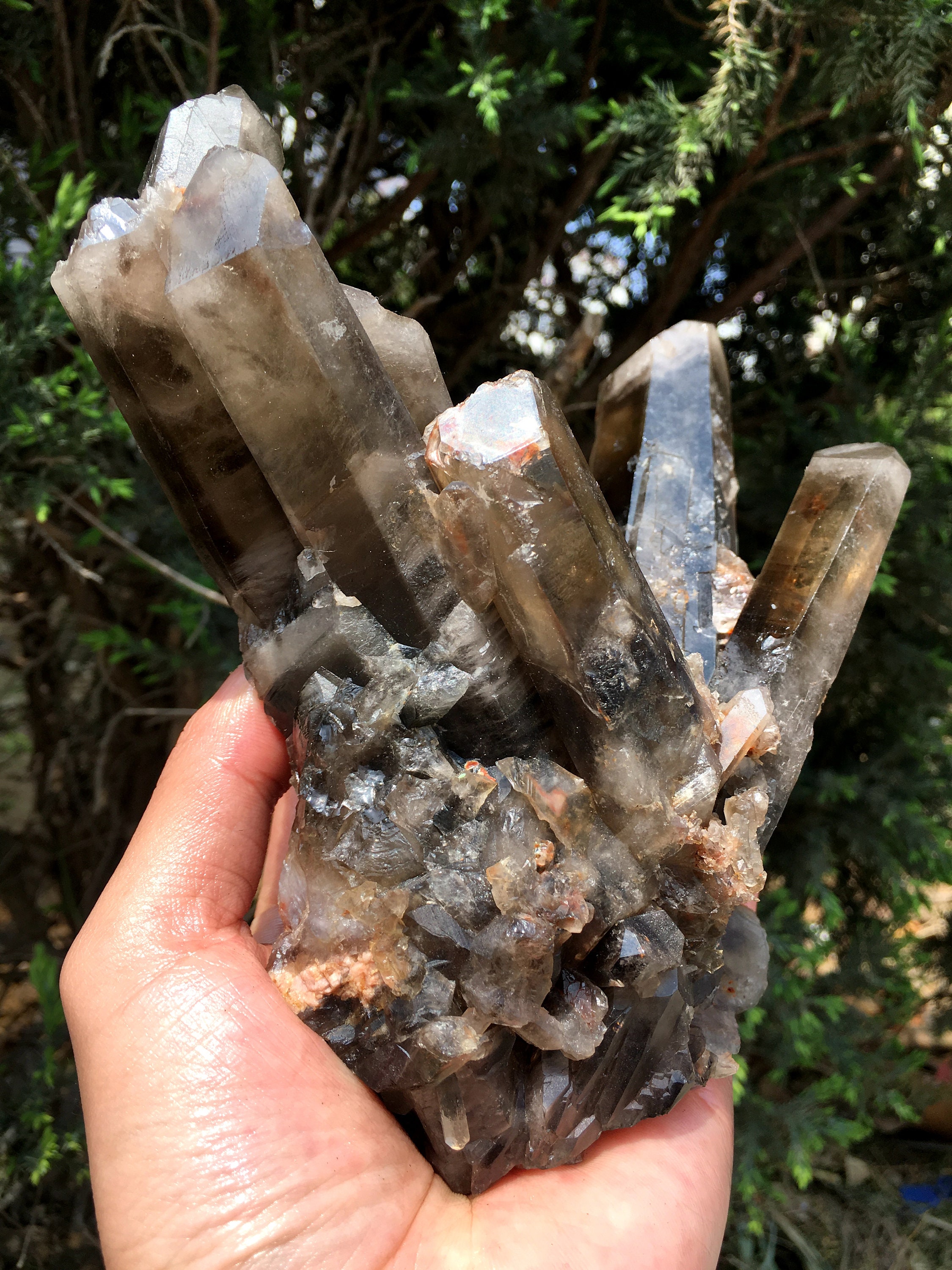 Top Large Raw black Crystal Cluster/Black Quartz | Etsy