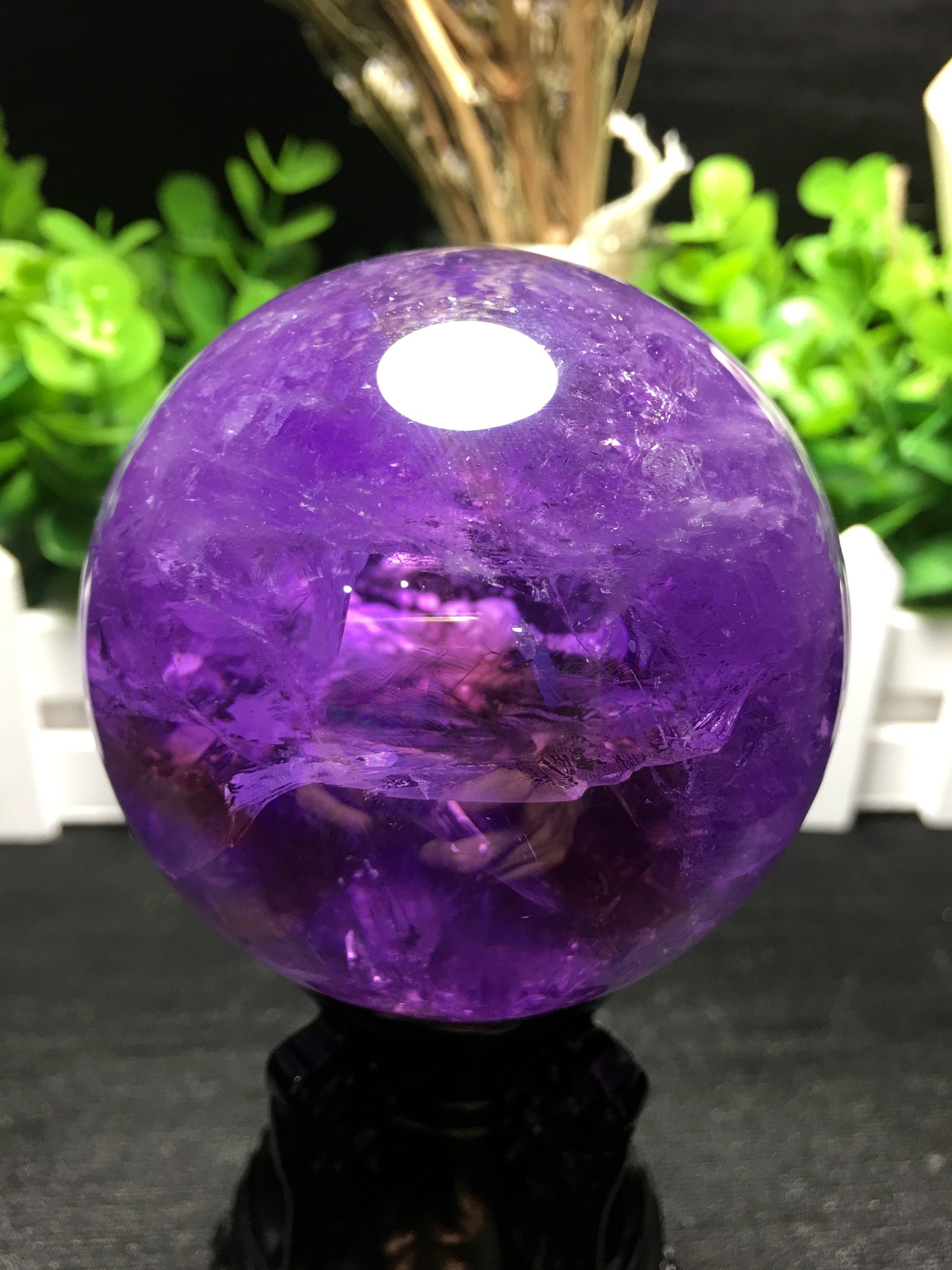 Natural Large Top Clear Amethyst Ball/crystal Sphere/amethyst Sphere ...