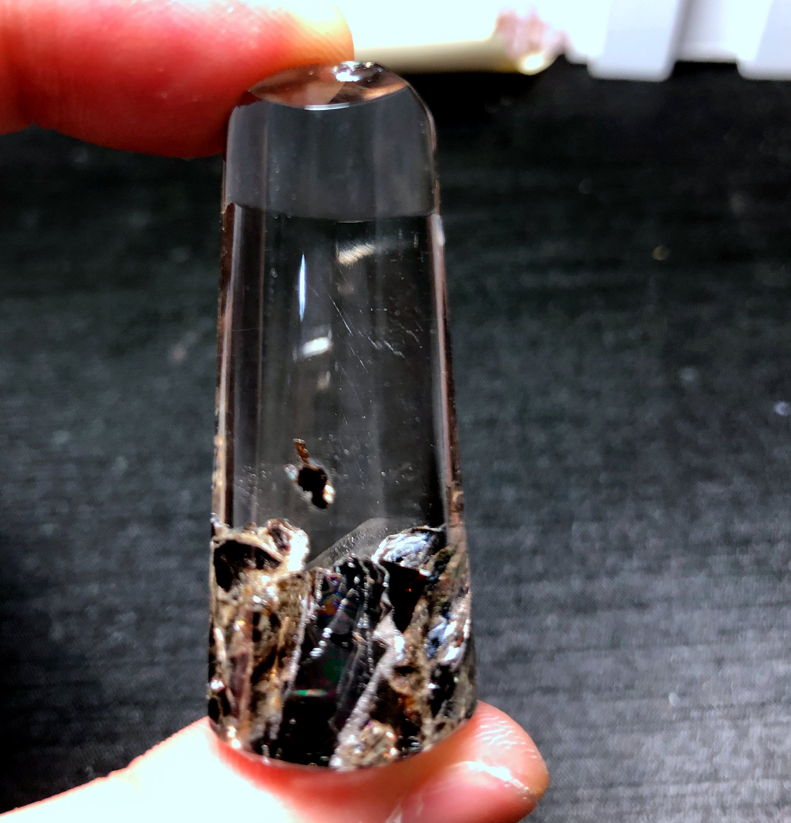 Natural Rare Black Mica Quartz Point/ Multi-inclusions - Etsy UK
