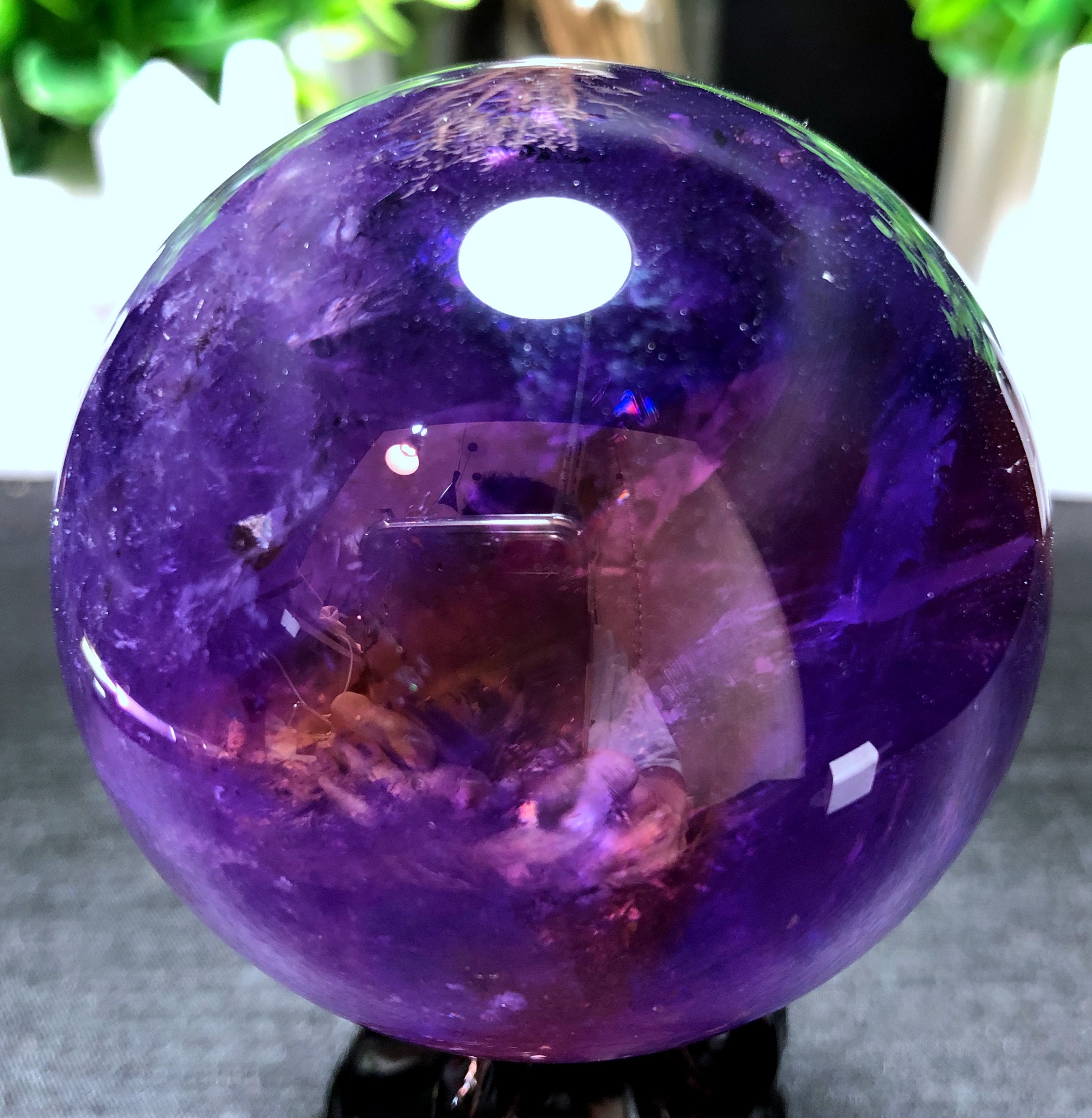 Natural Large Top Clear Amethyst Ball/Crystal sphere/Amethyst | Etsy