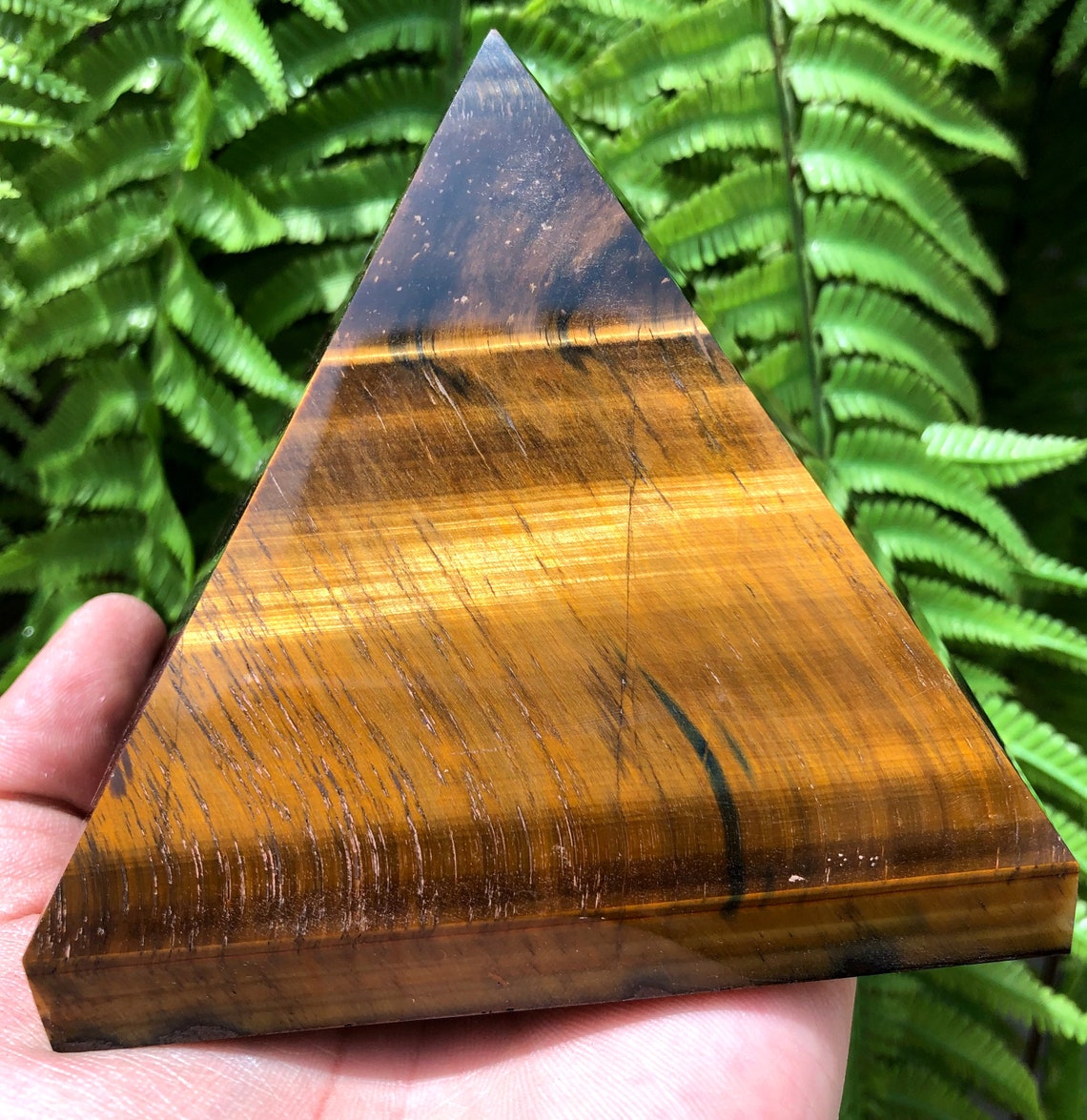 Natural Tiger Eye Pyramid pyramid/Quartz | Etsy