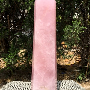 Clear Rainbow Rose Quartz Crystal Tower/pink Quartz Crystal Point/love ...