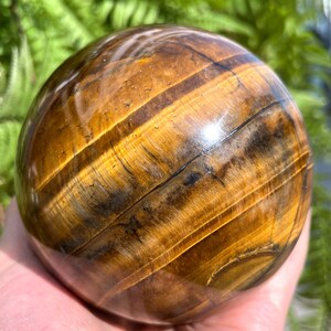 Natural Large Tiger's Eye Sphere /natural Tiger's Eye Ball/tumbled ...