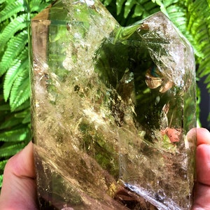 Natural Large Transparent Headed Yellow Citrine Crystal Quartz Point ...