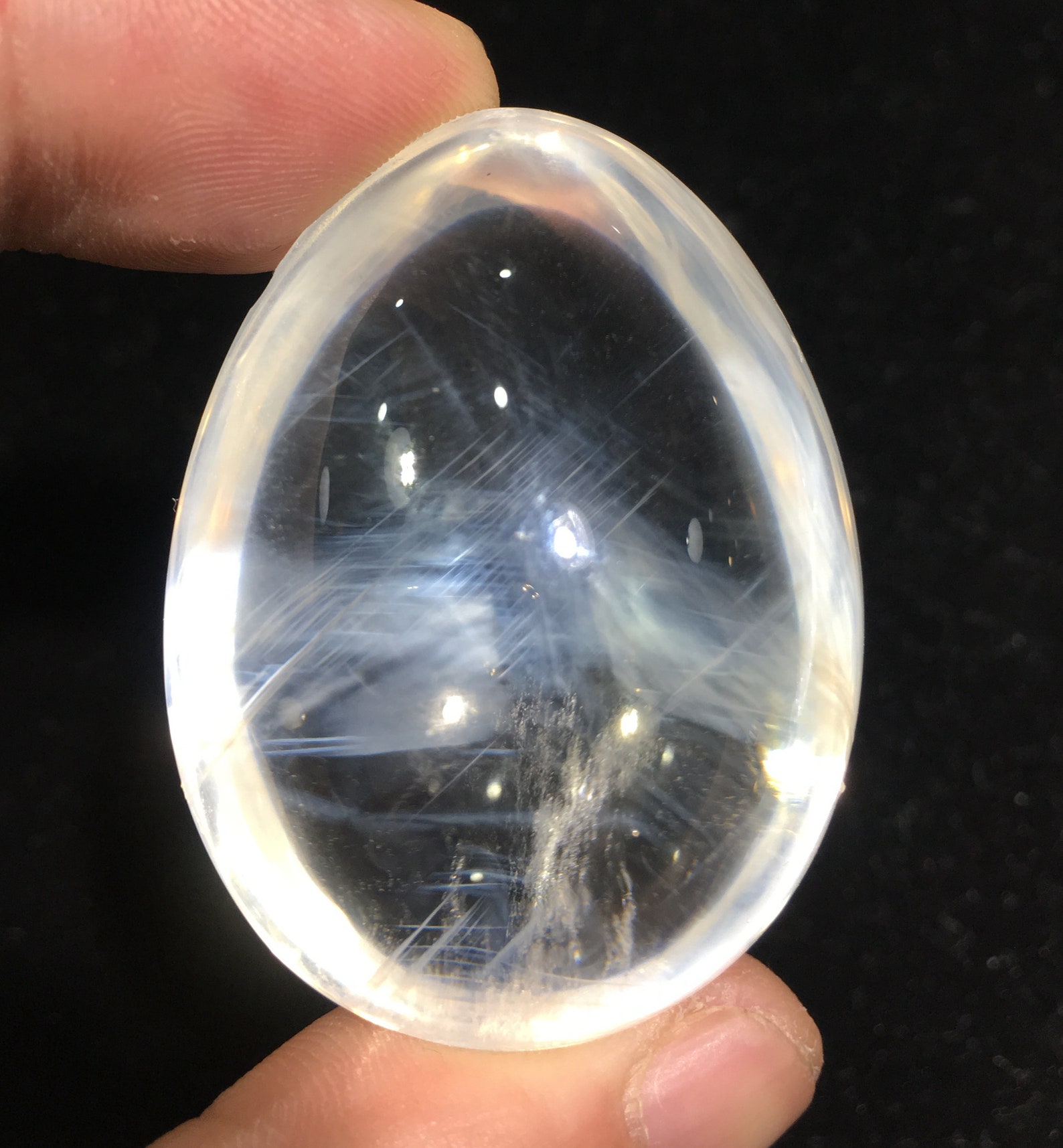 Rare Natural Water Clear Blue Rutile Crystal Quartz/rutilated - Etsy