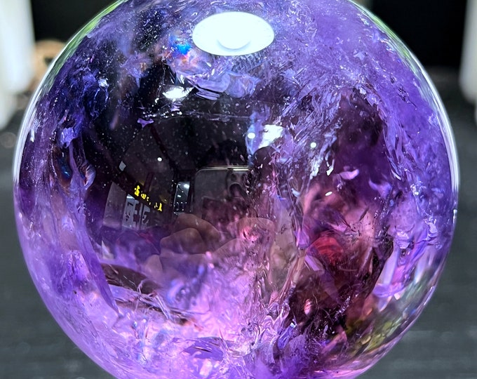 Natural Large Top Clear Amethyst Ball/crystal Sphere/amethyst Sphere ...