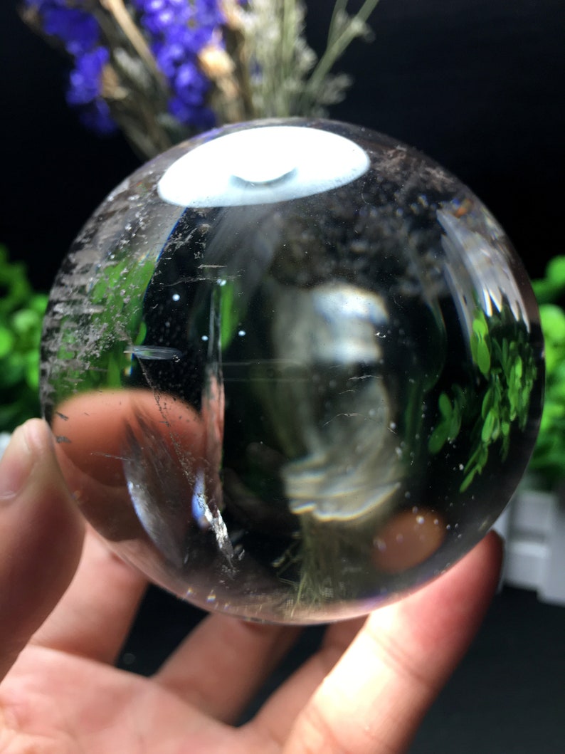 Rare Natural Water Clear Crystal Quartz Sphere /crystal | Etsy