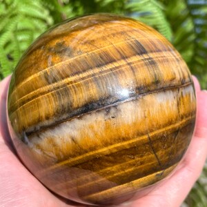 Natural Large Tiger's Eye Sphere /natural Tiger's Eye Ball/tumbled ...