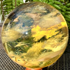 Clear Smelt Yellow Quartz Sphere/clear Smelt Quartz Polished Chunks ...