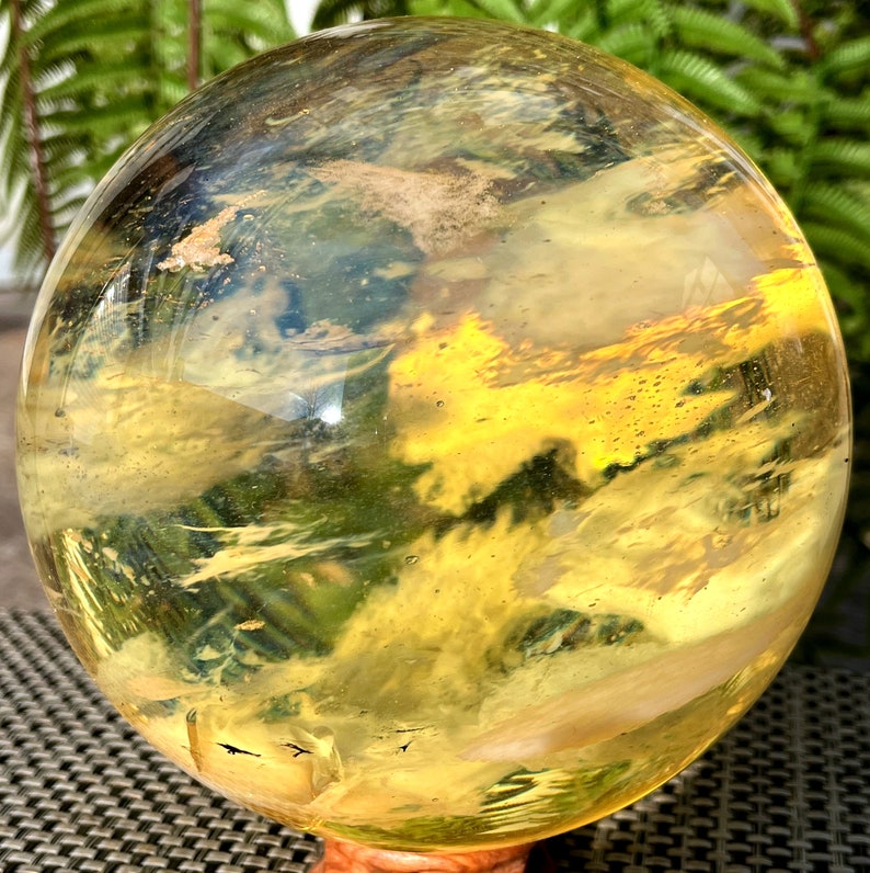 Clear Smelt Yellow Quartz Sphere/clear Smelt Quartz Polished Chunks ...