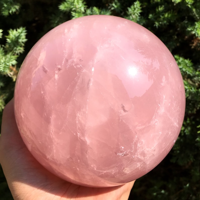 Best Rose Quartz Sphere/pink Crystal Ball/rose Crystal - Etsy