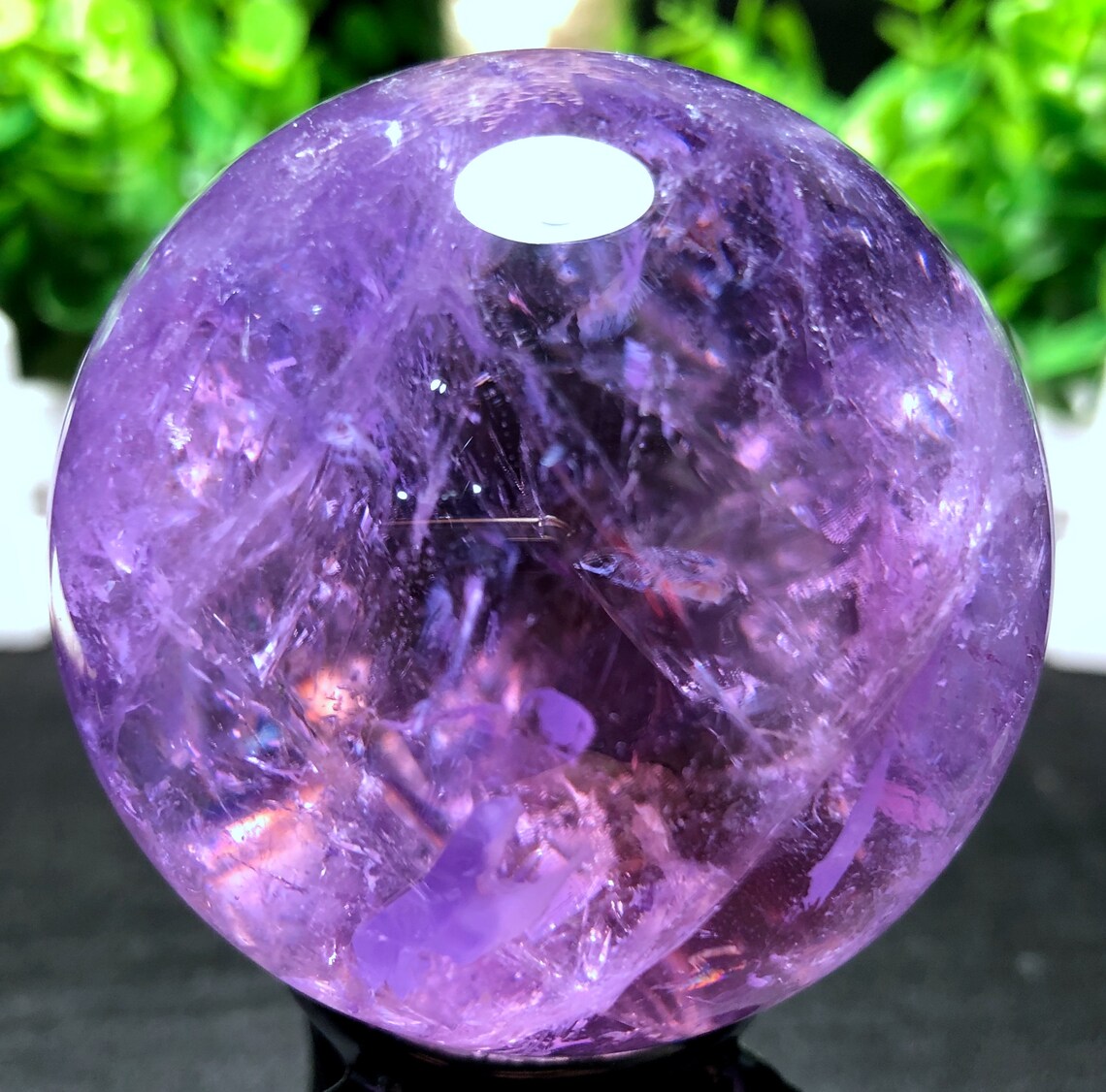 Natural Large Top Clear Amethyst Ball/Crystal sphere/Amethyst | Etsy
