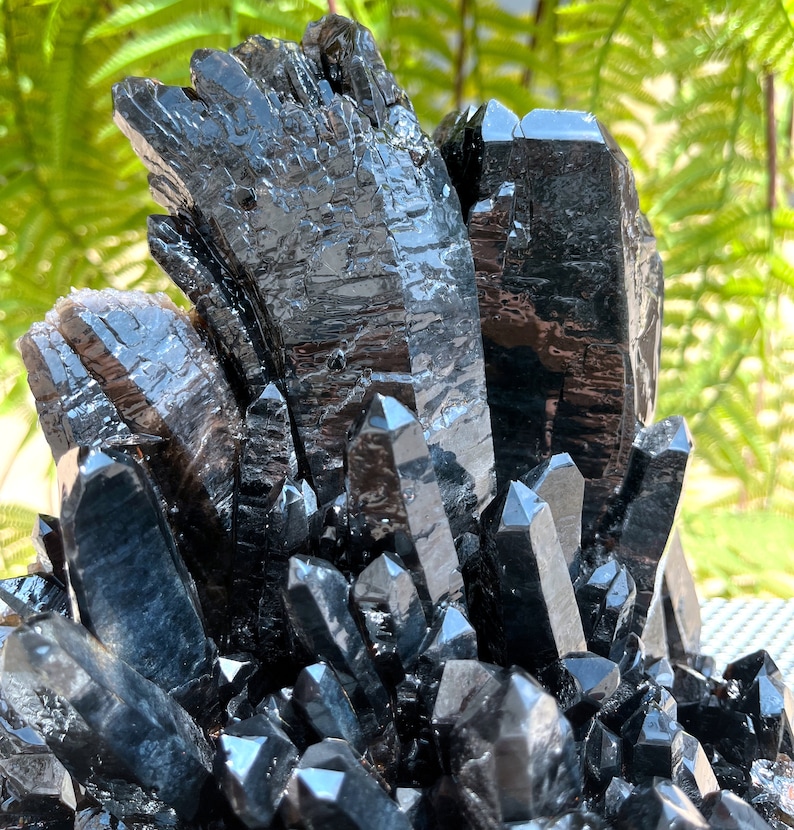 Large Raw Black Crystal Cluster/black Quartz Cluster/quartz Cluster ...