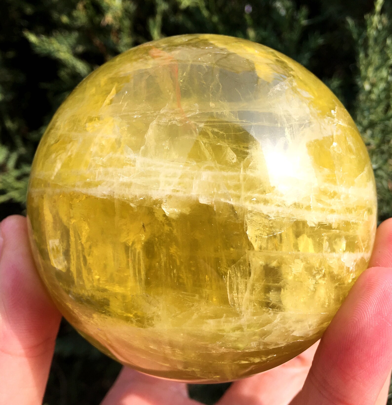 Natural Large Deep Golden Citrine Banded Crystal Ball/citrine - Etsy