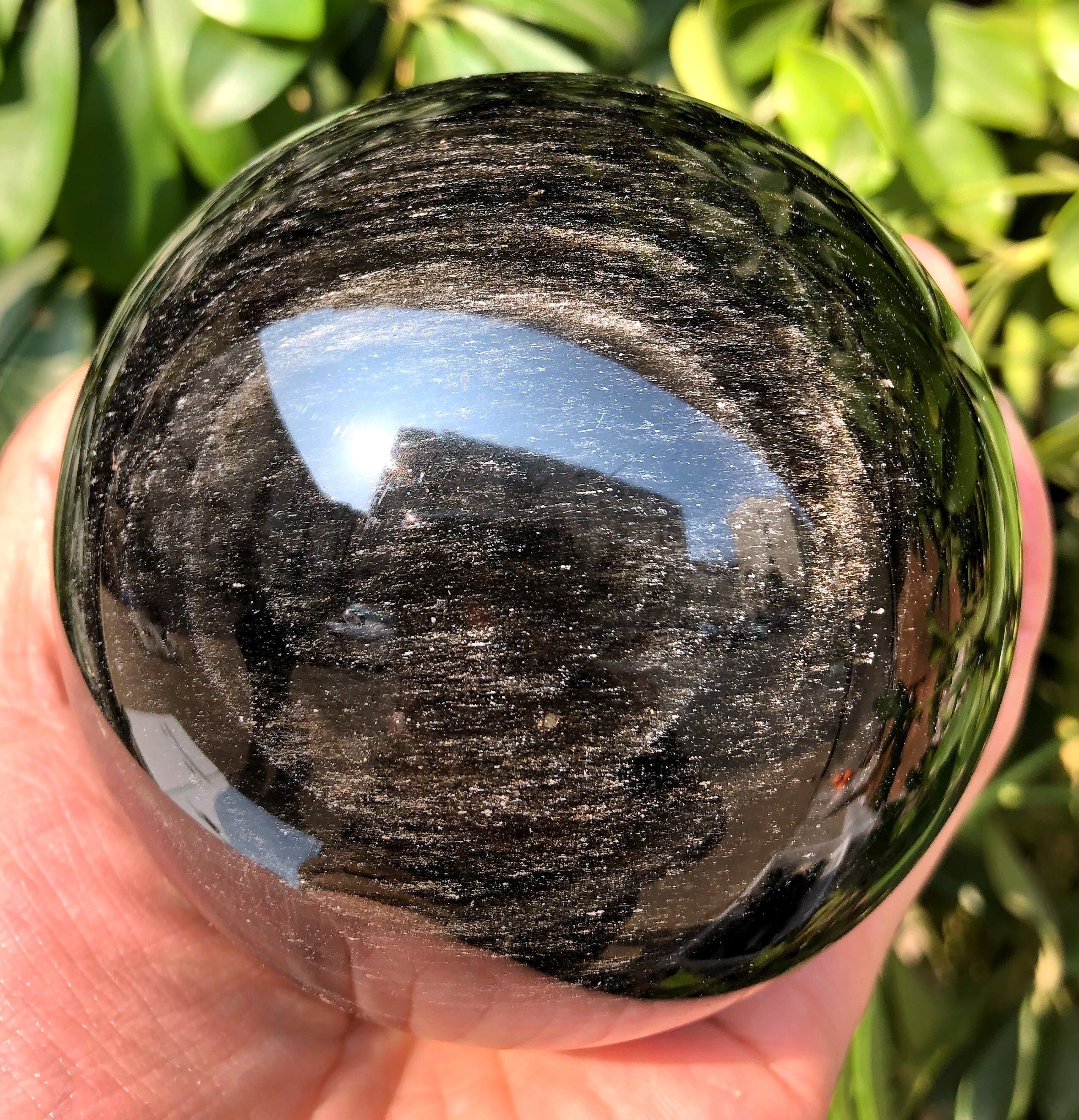 Extra Large Gold Sheen Obsidian Sphere/natural Black Obsidian - Etsy UK
