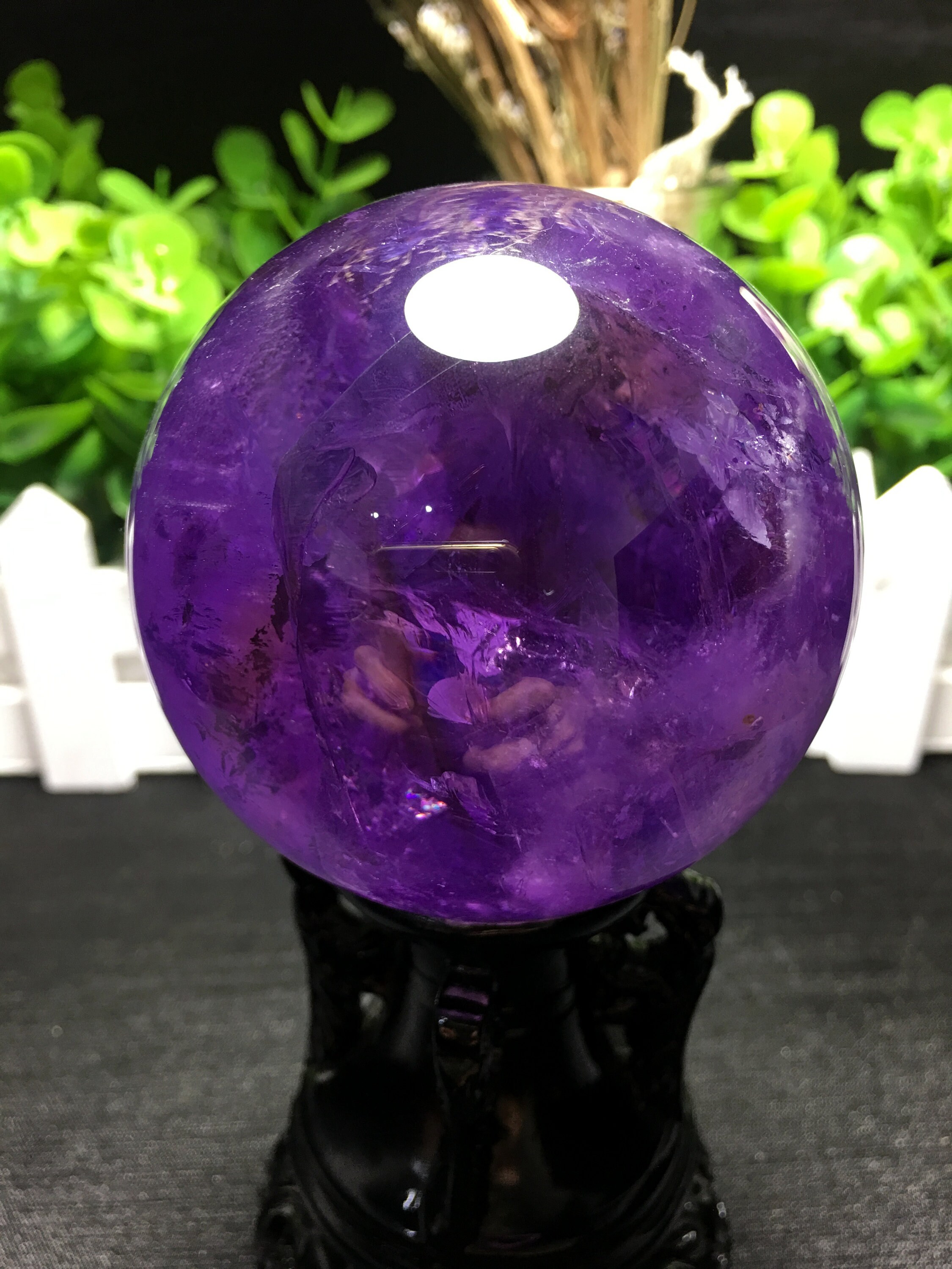 Natural Large Top Clear Amethyst Ball/crystal Sphere/amethyst | Etsy