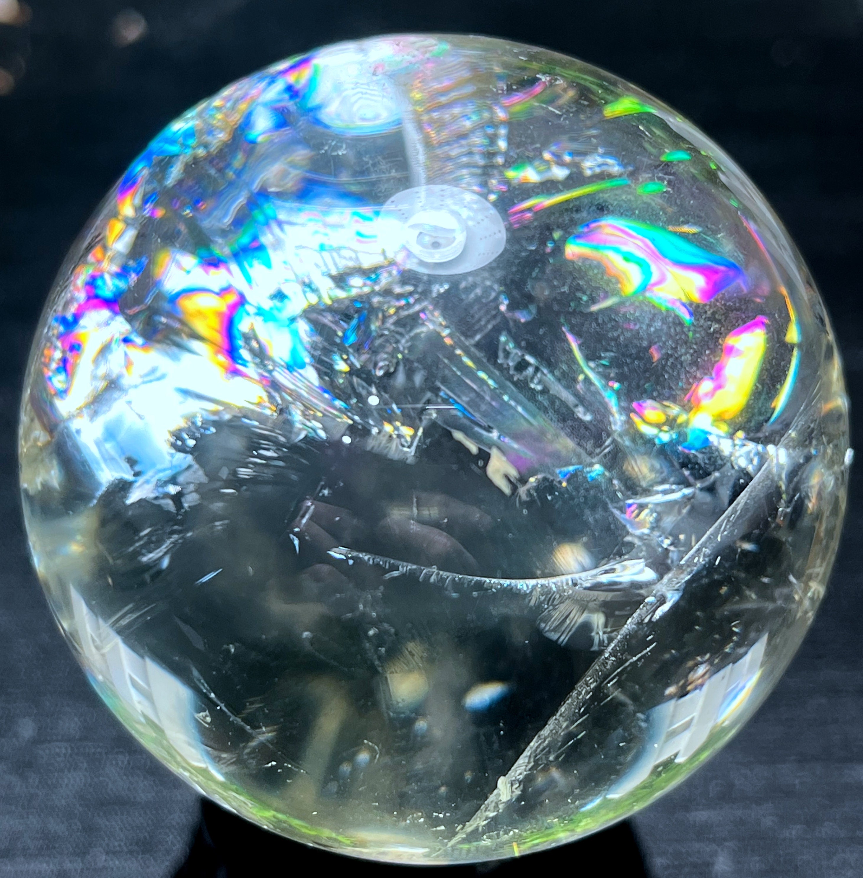 Natural Large Rainbow Citrine Quartz Crystal Sphere/citrine Ball/chakra ...