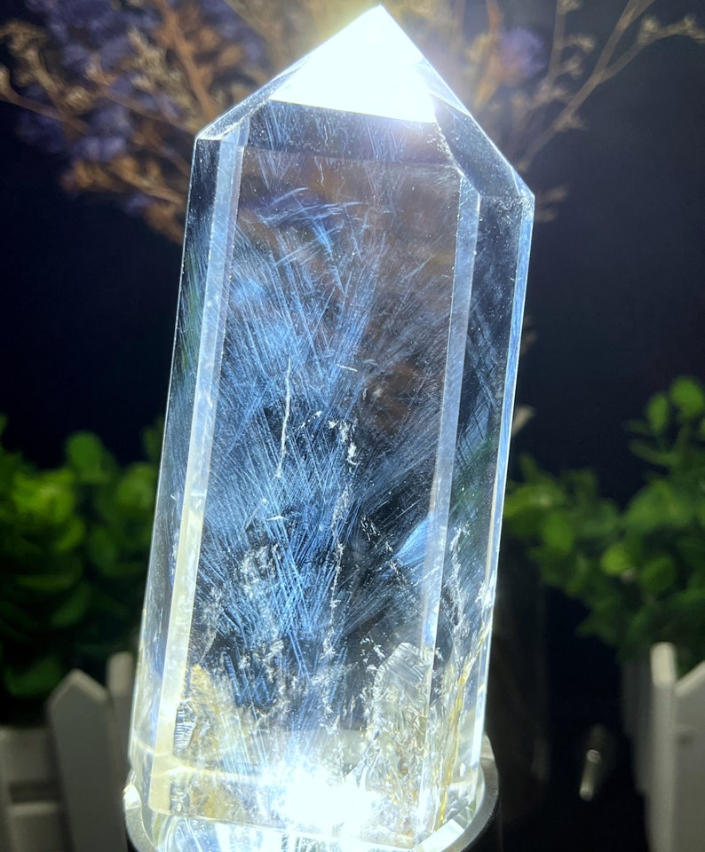 Clear Quartz Crystal Generatorblue Needle/natural - Etsy