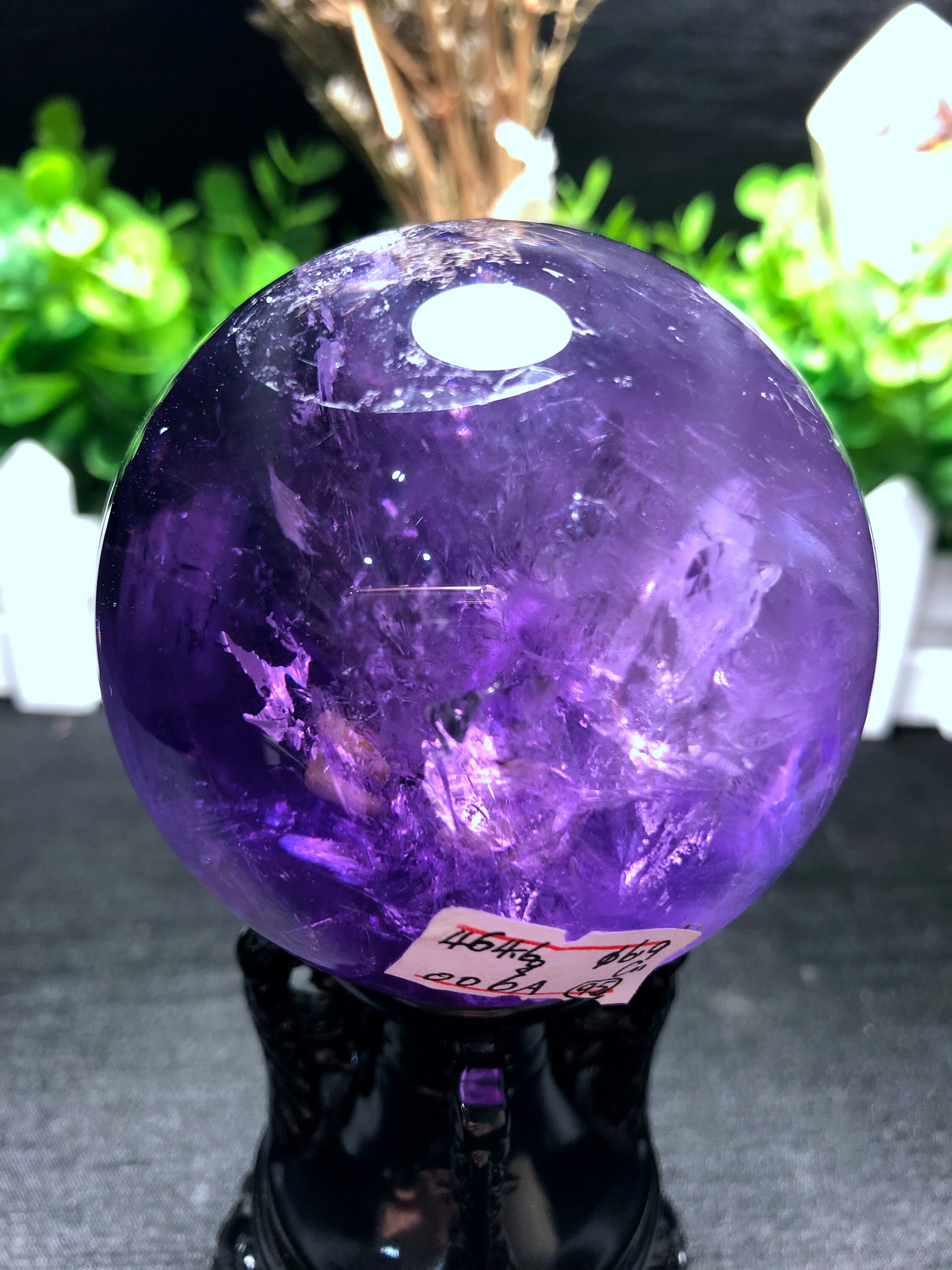 Natural Large Top Clear Amethyst Ball/Crystal sphere/Amethyst | Etsy