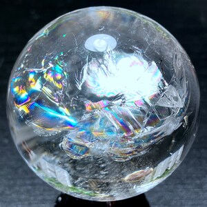 Large Clear Rainbow White Crystal Quartz Sphere/rainbow Crystal Ball ...