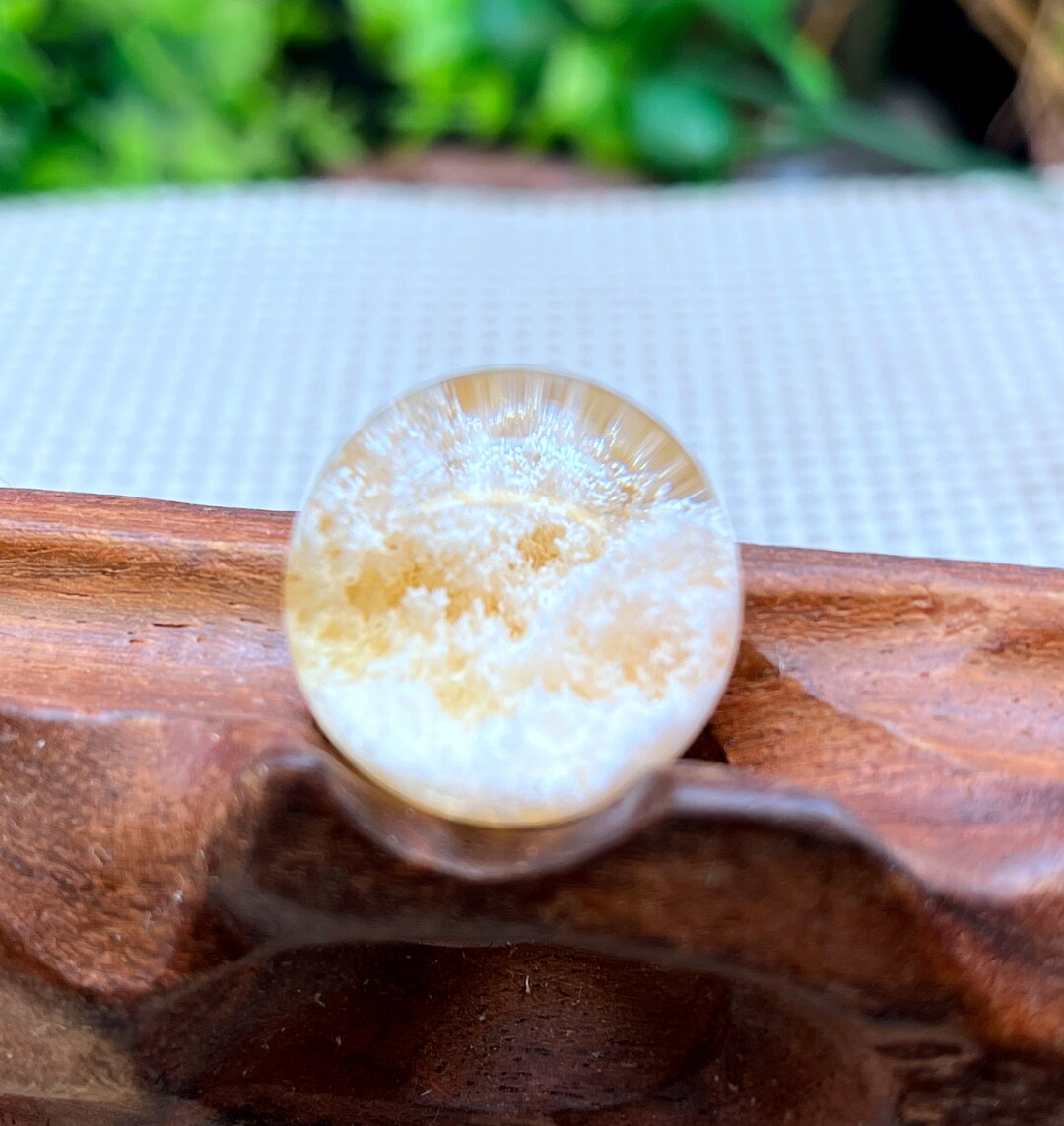 Natural Clear Garden Phantom Sphere/white Phantom Quartz Pendant/scenic ...