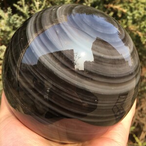 Extra Large Gold Sheen Obsidian Sphere/natural Black Obsidian Sphere ...