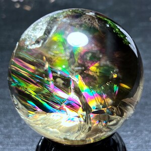 Natural Large Rainbow Citrine Quartz Crystal Sphere/citrine Ball/chakra ...