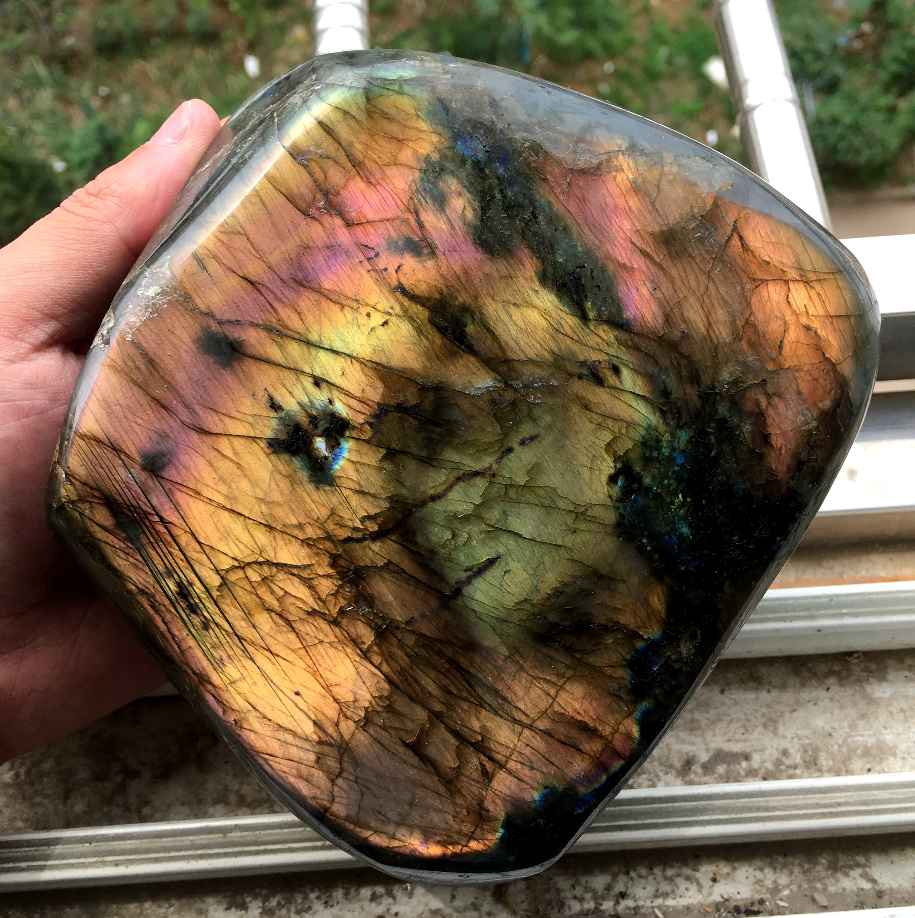 Rare Purple Yellow Sheen Labradorite Crystal Stone/shiny | Etsy