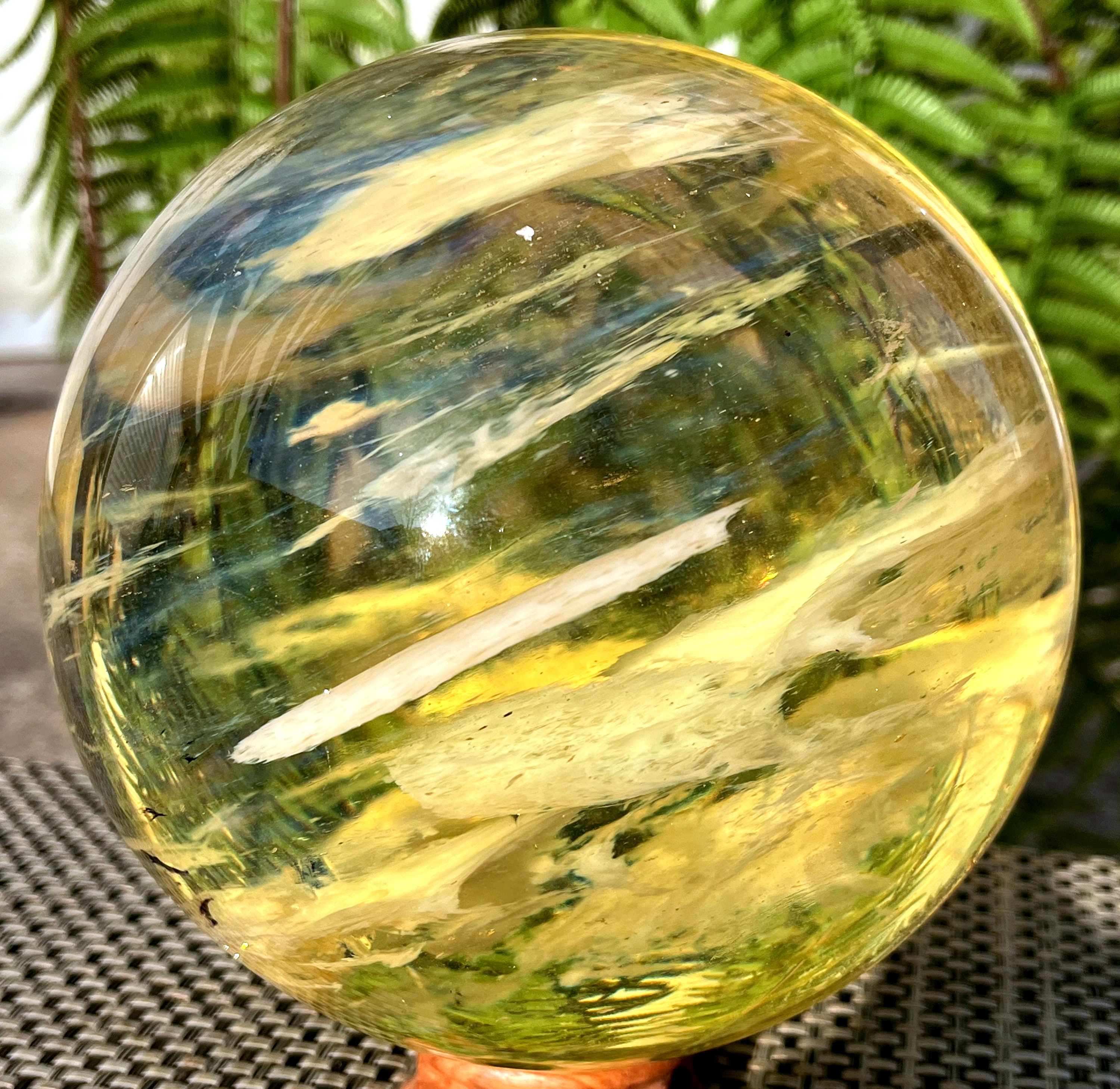 Clear Smelt Yellow Quartz Sphere/clear Smelt Quartz Polished Chunks ...