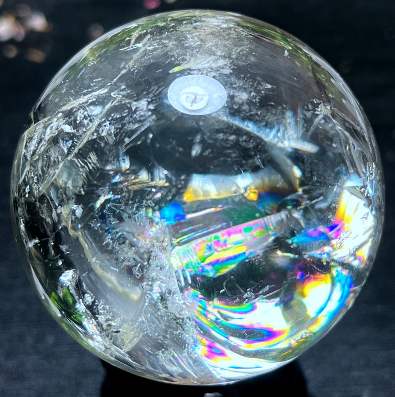 Natural Large Rainbow Citrine Quartz Crystal Sphere/citrine Ball/chakra ...