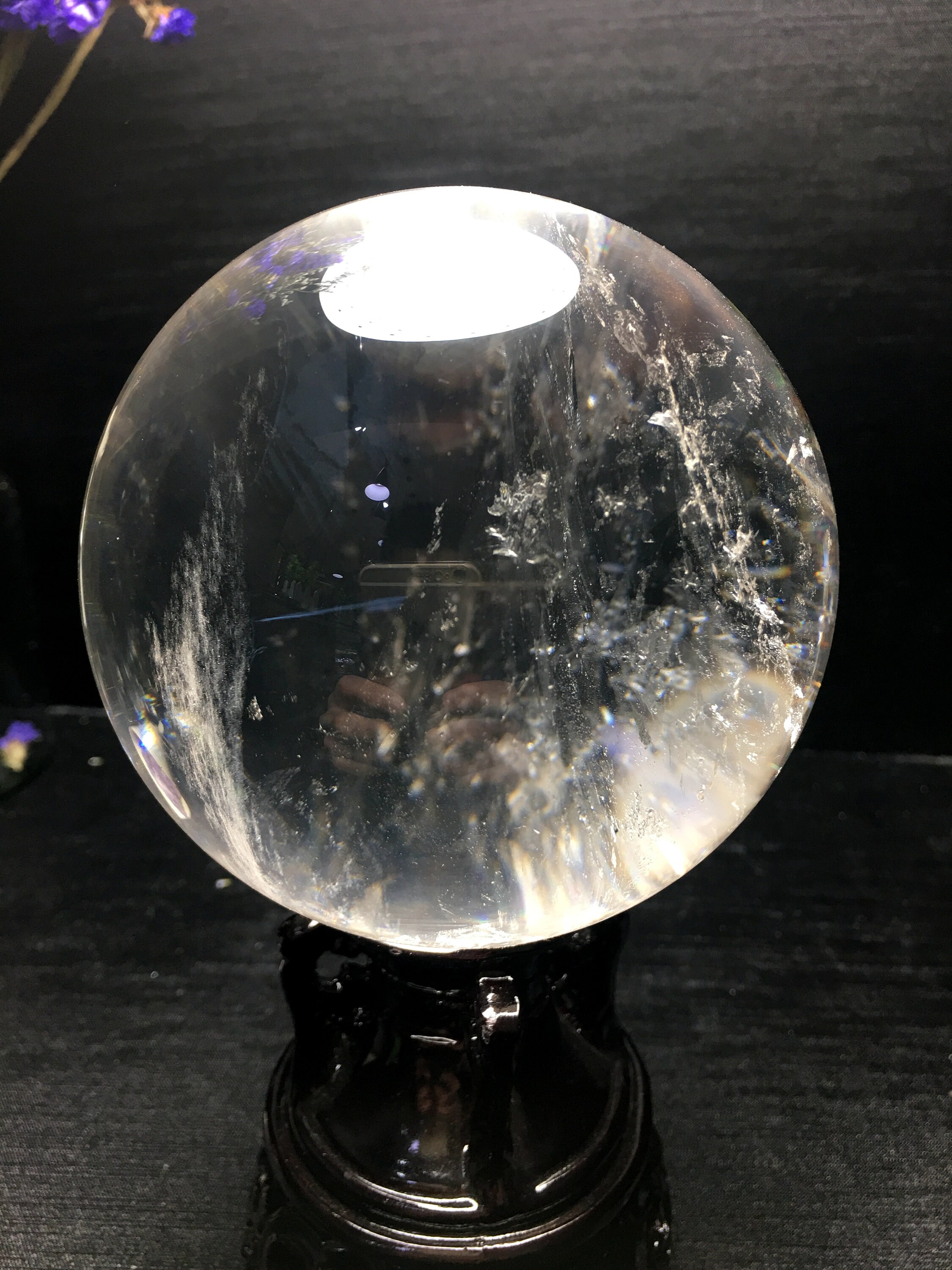 Rare Natural Water Clear Crystal Quartz Sphere /Crystal | Etsy