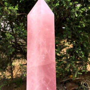 Clear Rainbow Rose Quartz Crystal Tower/pink Quartz Crystal Point/love ...