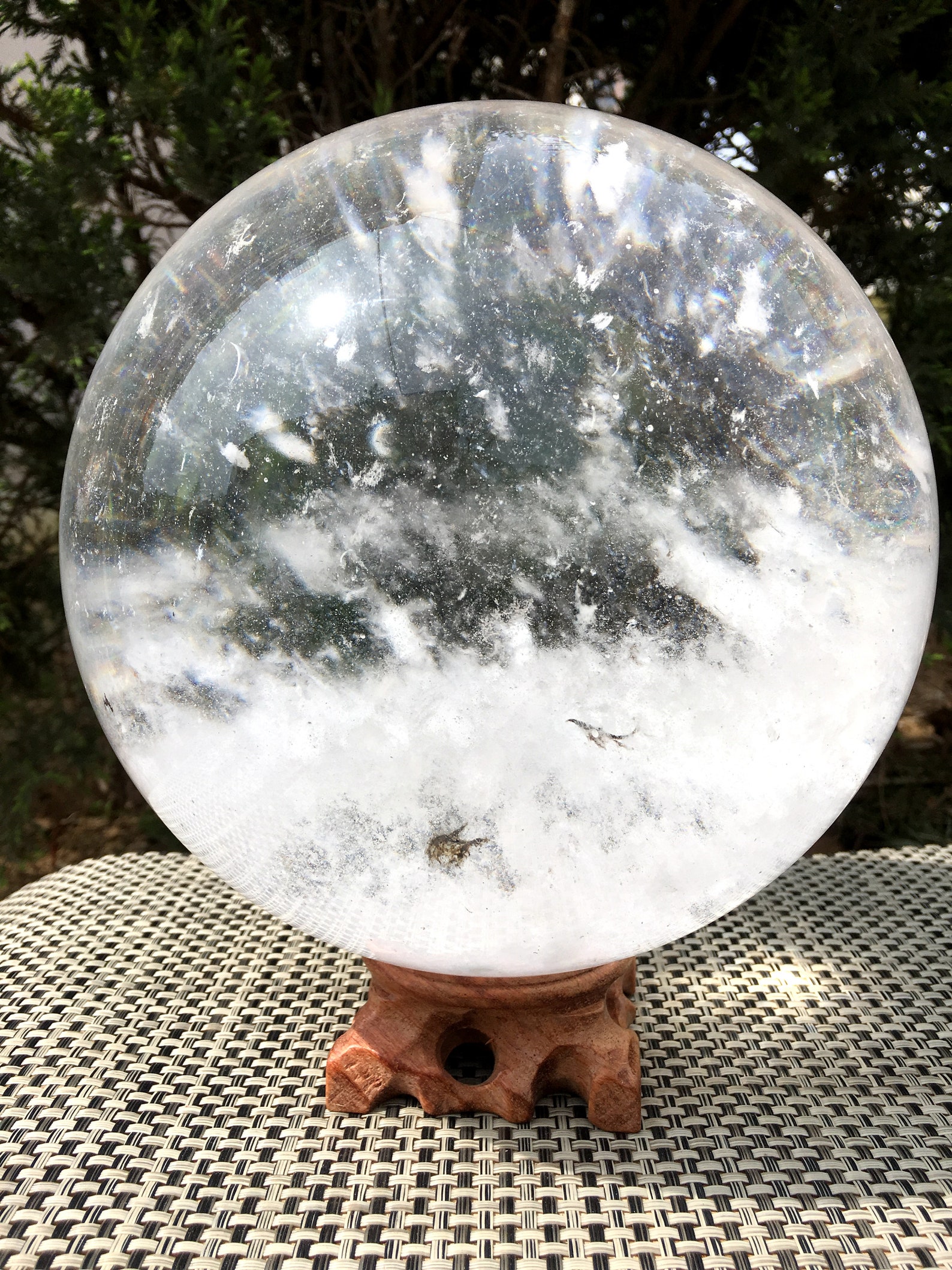 Large Clear Smelt Red Quartz Sphere/clear Smelt Quartz - Etsy