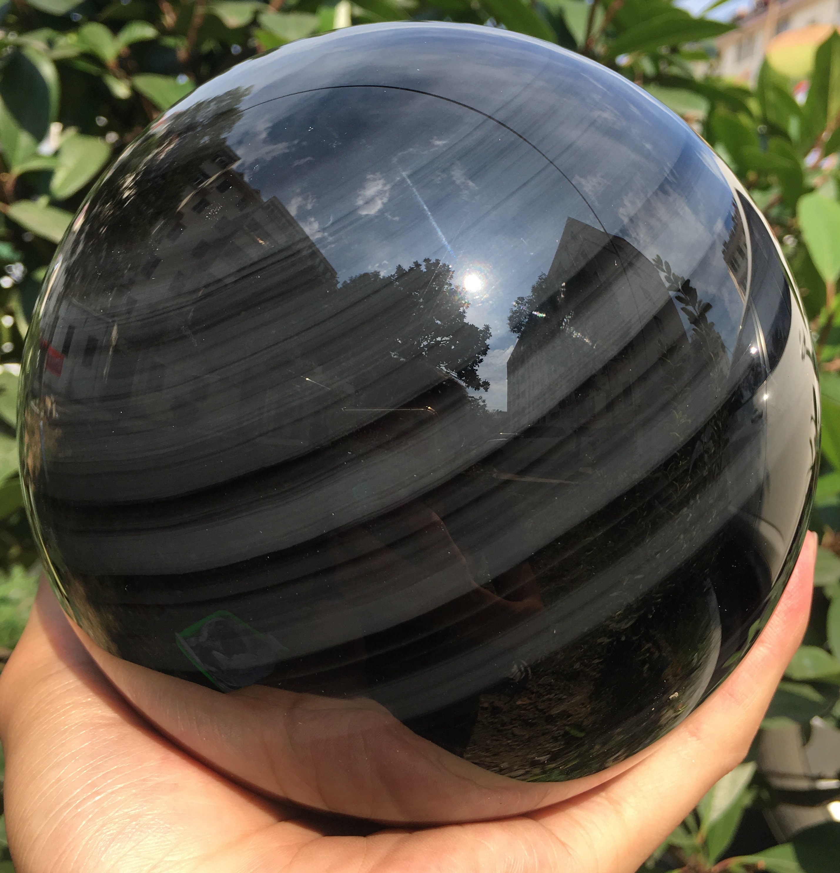 Extra Large Gold Sheen Obsidian Sphere/Natural Black Obsidian | Etsy