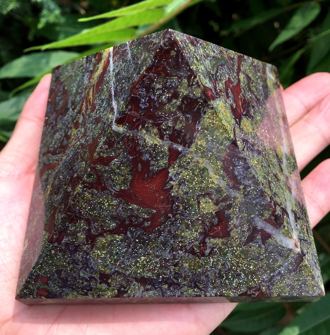 Large Dragon Blood Jasper Pyramid/dragon Blood Jasper - Etsy
