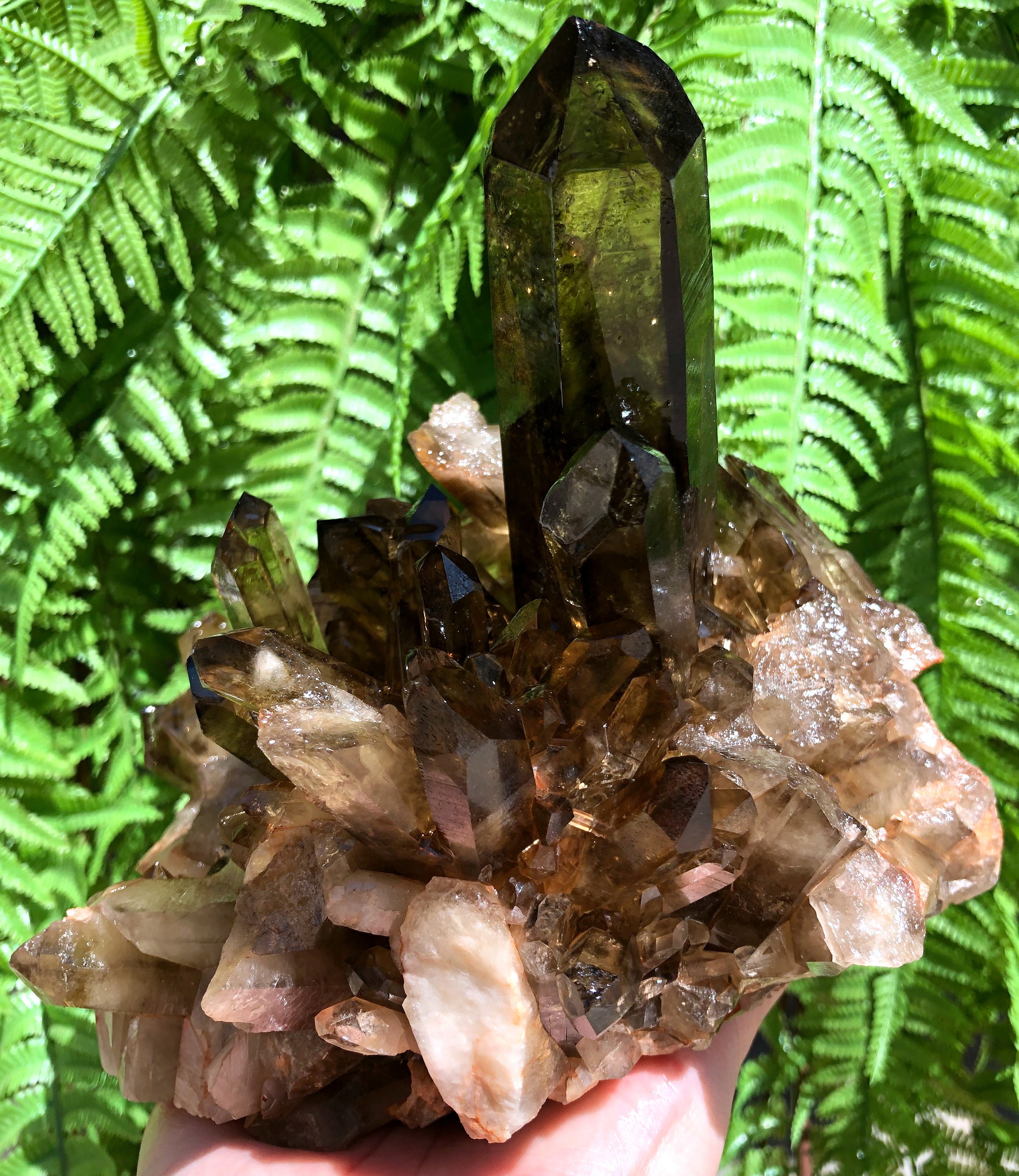 Large Raw Smoke crystal Yellow crystal Crystal | Etsy