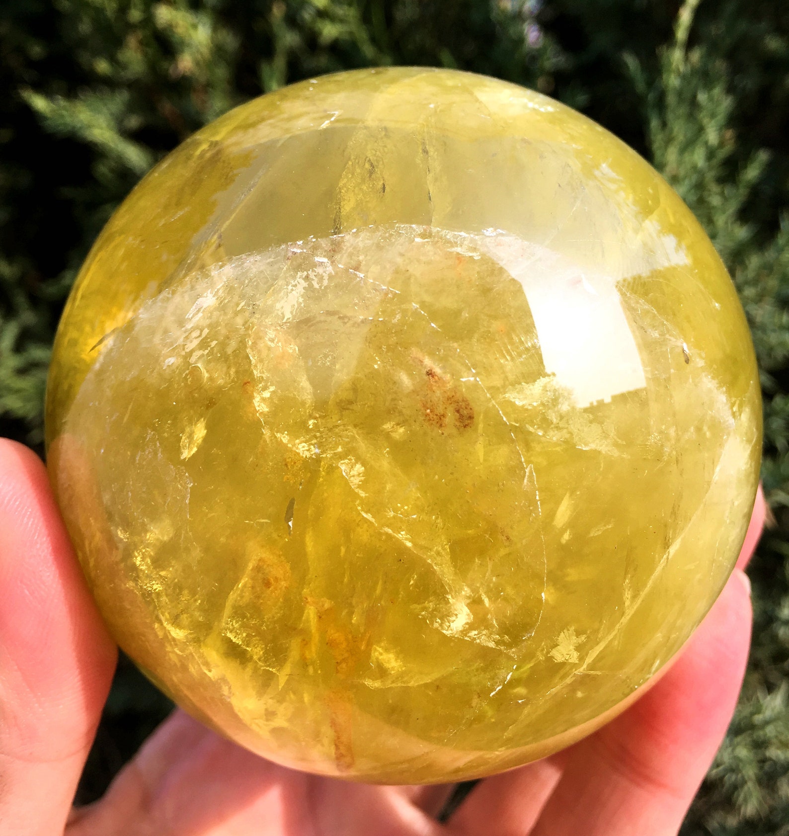 Natural Large Deep Golden Citrine Banded Crystal Ball/Citrine | Etsy