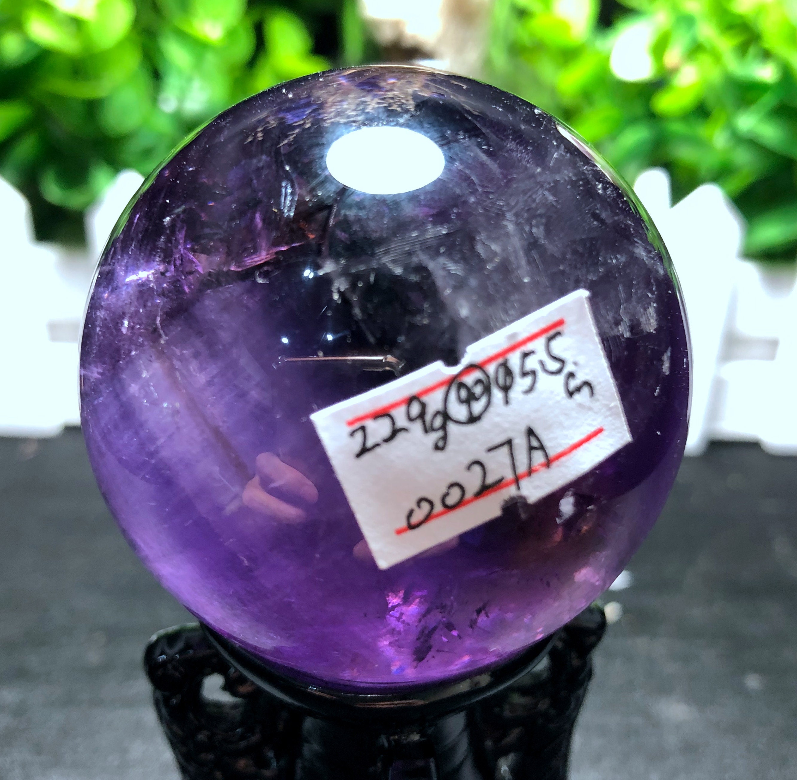 Natural Large Top Clear Amethyst Ball/Crystal sphere/Amethyst | Etsy