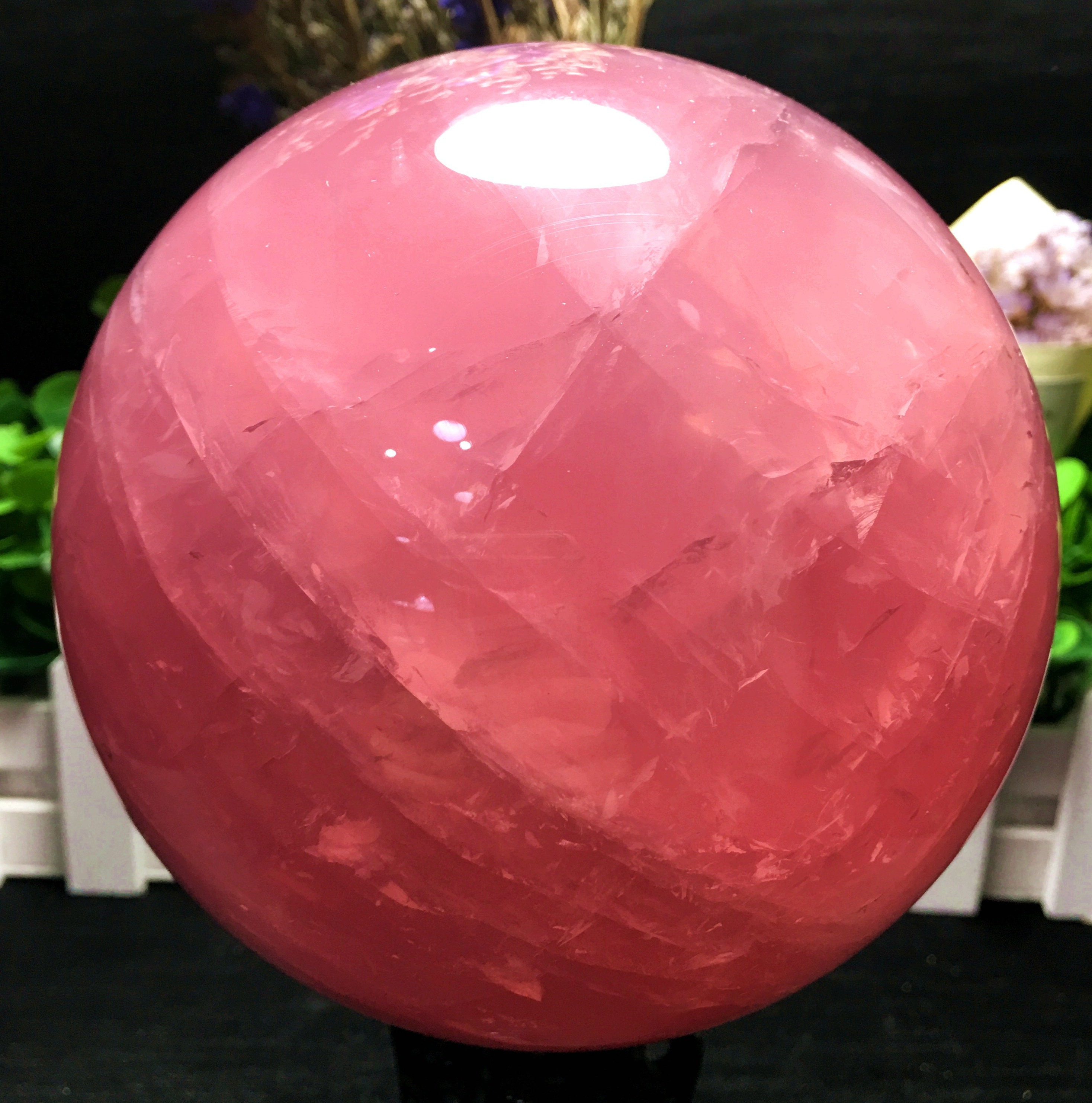 High quality Star Rose Quartz Polished Sphere/Rose Crystal | Etsy