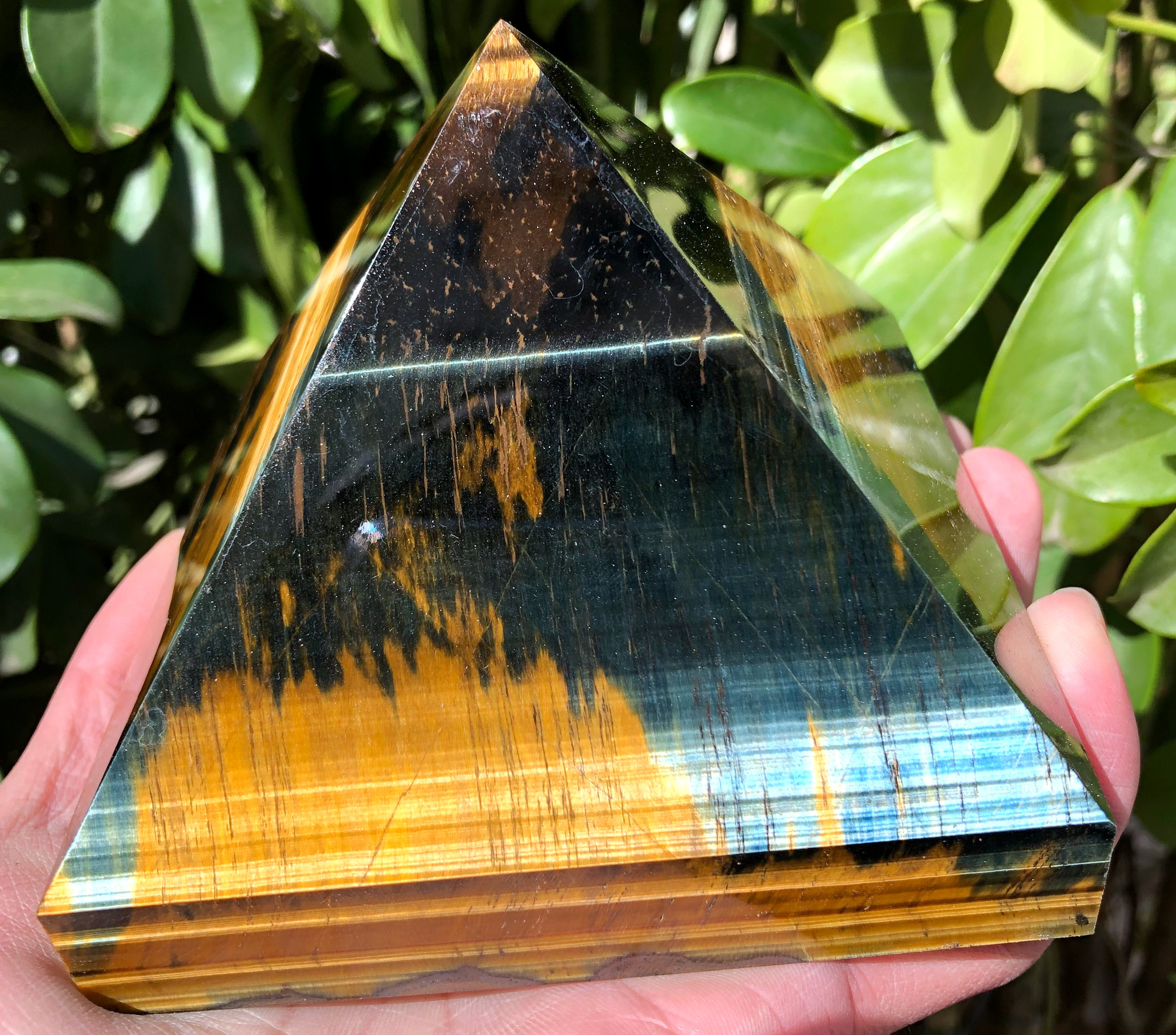 Natural Tiger Eye Pyramid Pyramid/quartz | Etsy