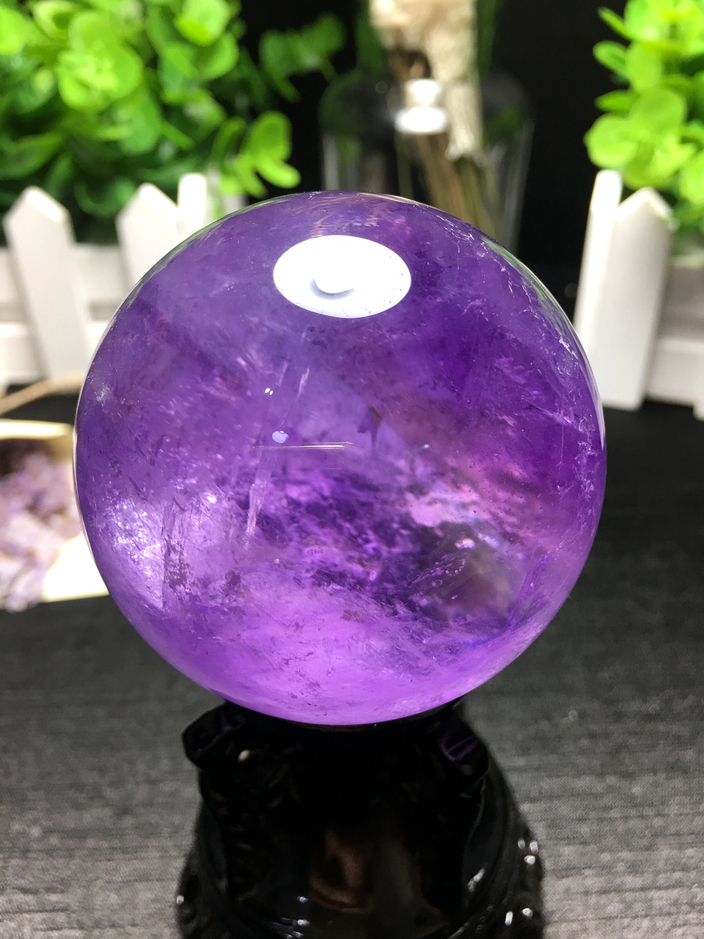 Natural Large Top Clear Amethyst Ball/Crystal sphere/Amethyst | Etsy